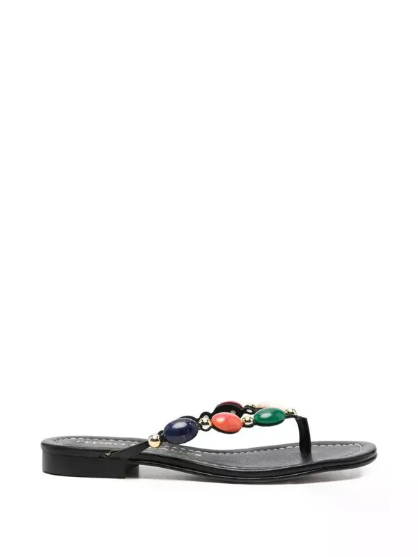 PEDRO MIRALLES Bead-embellished Thong Sandals