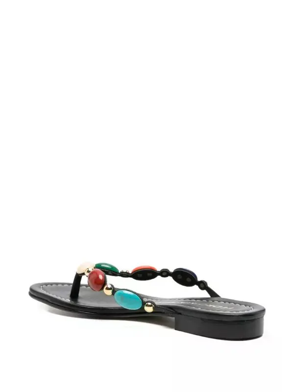 PEDRO MIRALLES Bead-embellished Thong Sandals