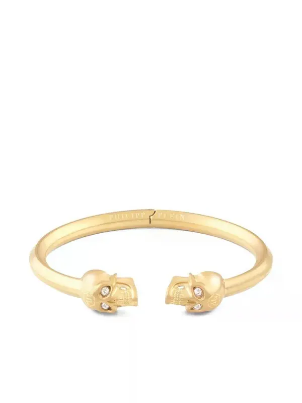 Philipp Plein Skull Appliqué Bracelet - Gold