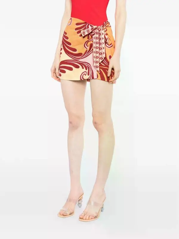 Farm Rio Arabesque Tie Skirt