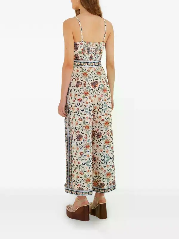 Farm Rio Floral Belted Jumpsuit