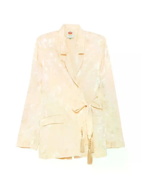 Farm Rio Notched Lapel Blazer - Neutrals