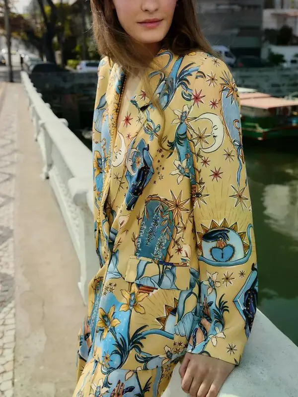 Farm Rio Printed Blazer