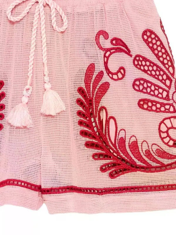 Farm Rio Arabesque Embroidered Shorts