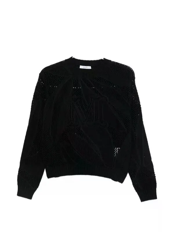 Max Mara Openwork Sweater - Black