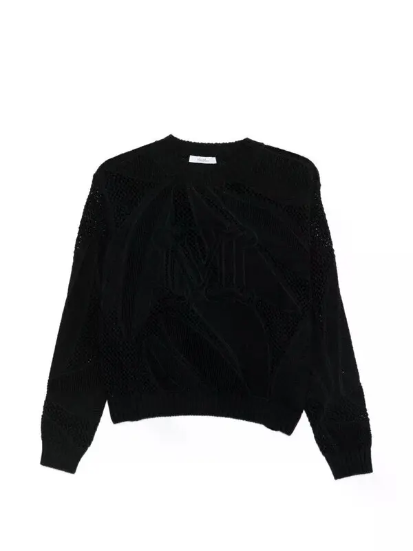 Max Mara Openwork Sweater - Black