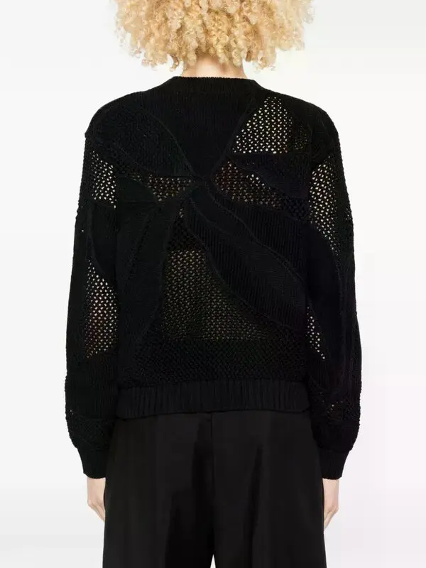 Max Mara Openwork Sweater - Black