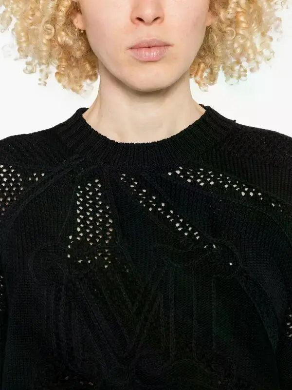 Max Mara Openwork Sweater - Black