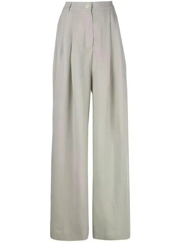 Natasha Zinko High-waisted Wide Leg Trousers - Grey