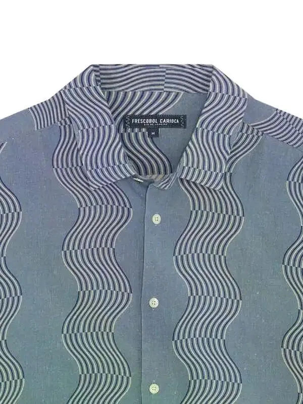 Frescobol Carioca Striped Short-sleeve Shirt - Blue