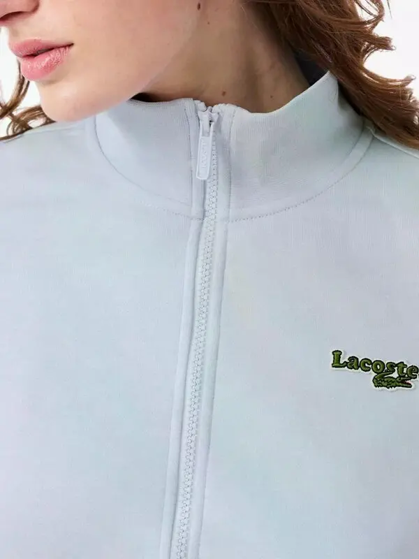 Lacoste Zip-up Collared Sweatshirt