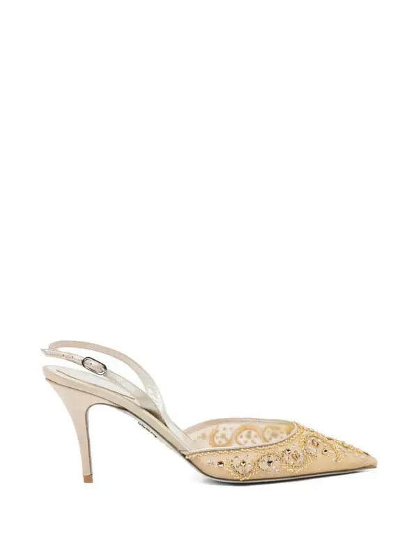 Rene Caovilla Embellished Pumps - Neutrals