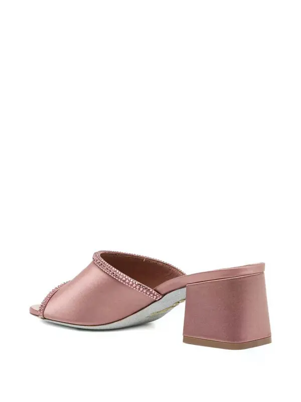 Rene Caovilla Embellished Mules - Pink