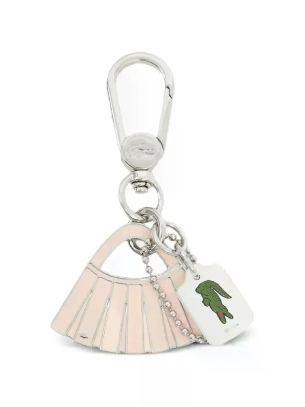 Lacoste Lenglen Charm Keyring - Silver