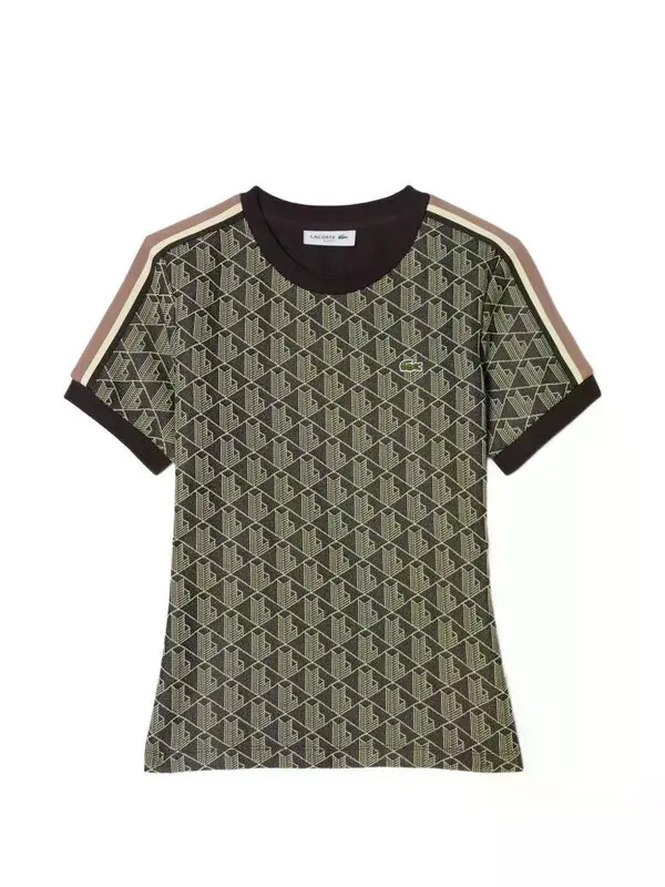 Lacoste Slim-fit Monogram T-shirt - Brown