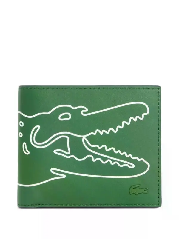 Lacoste Medium Crocodile-graphic Card Holder - Green