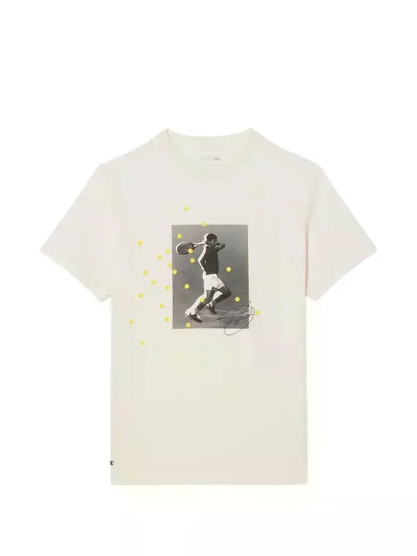 Lacoste X Novak Djokovic Graphic-print T-shirt - Neutrals