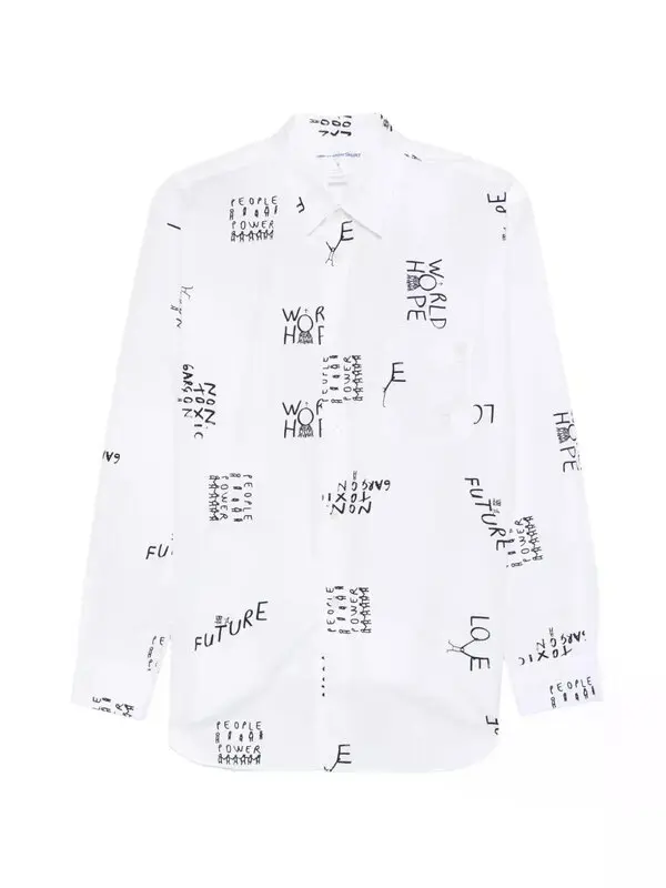 Comme Des Garçons Printed Cotton Shirt