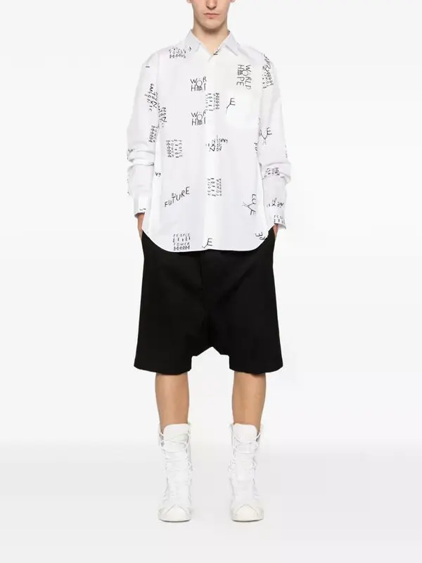 Comme Des Garçons Printed Cotton Shirt