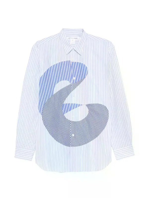 Comme Des Garçons Stripe-pattern Shirt - Blue