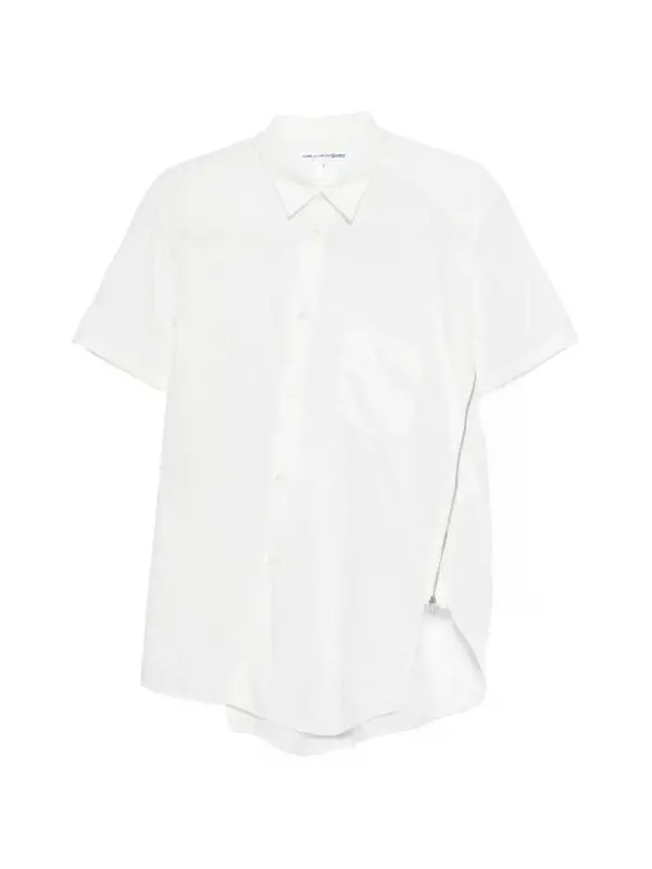 Comme Des Garçons Zip-detail Shirt - White
