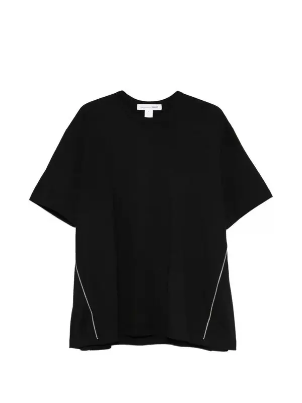 Comme Des Garçons Zip Cotton T-shirt - Black
