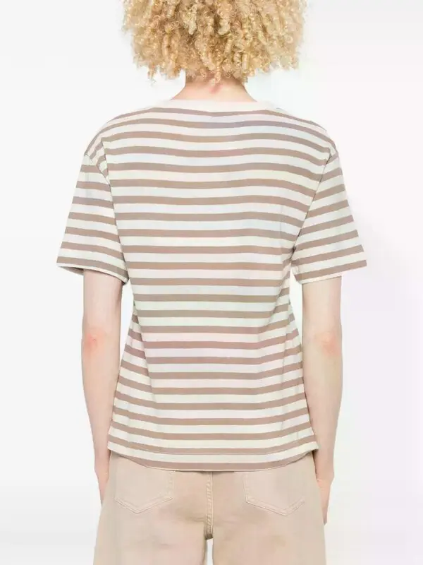 Majestic Filatures Striped Short-sleeve T-shirt