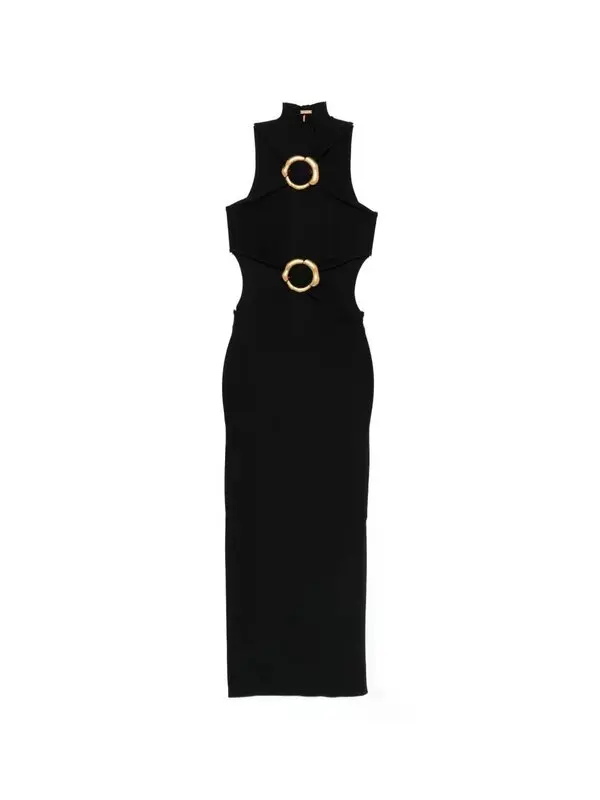Cult Gaia Ring-detail Cut-out Midi Dress - Black