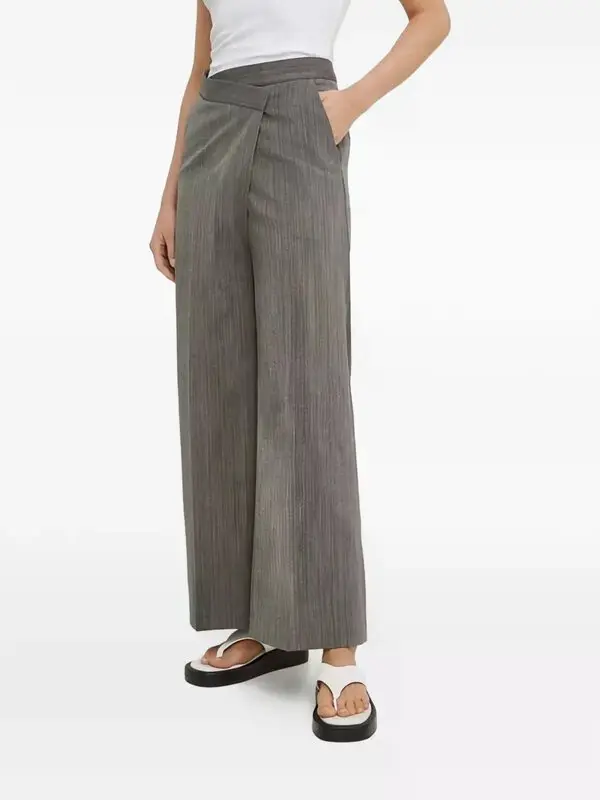 LOVECHILD Pleated Wide-leg Trousers - Grey