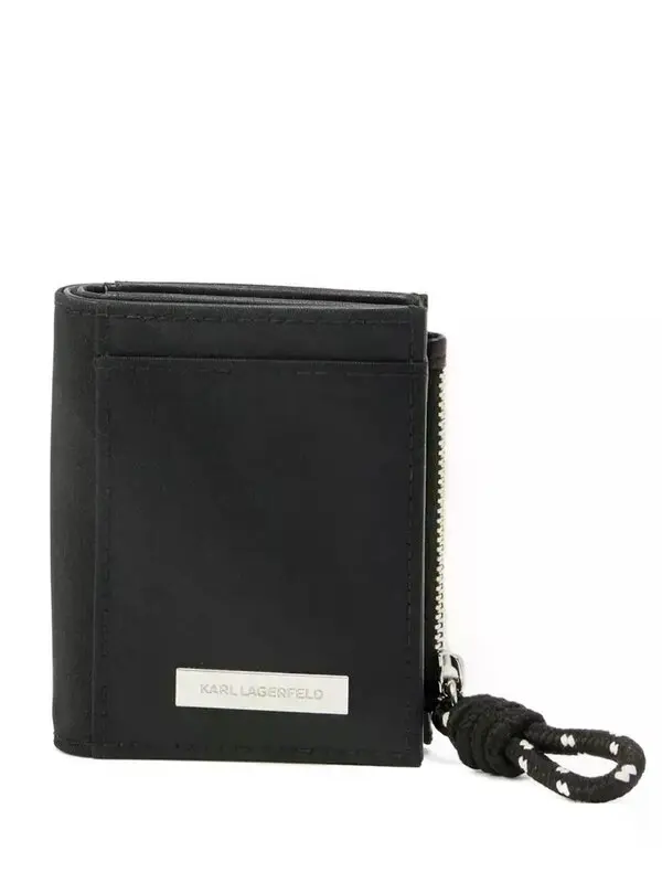 Karl Lagerfeld Small Ikon Bifold Wallet - Black