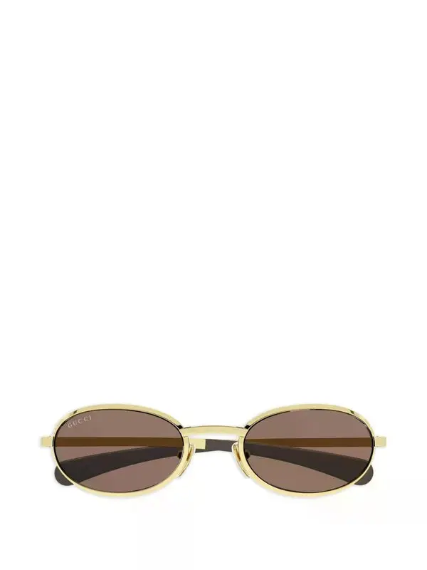 Gucci Oval-frame Sunglasses - Gold
