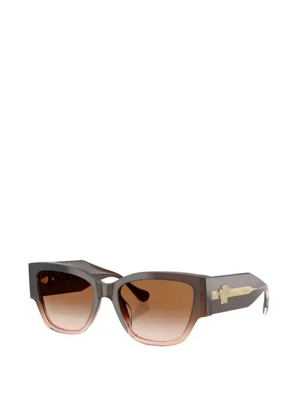 Versace Geometric-frame Sunglasses - Brown