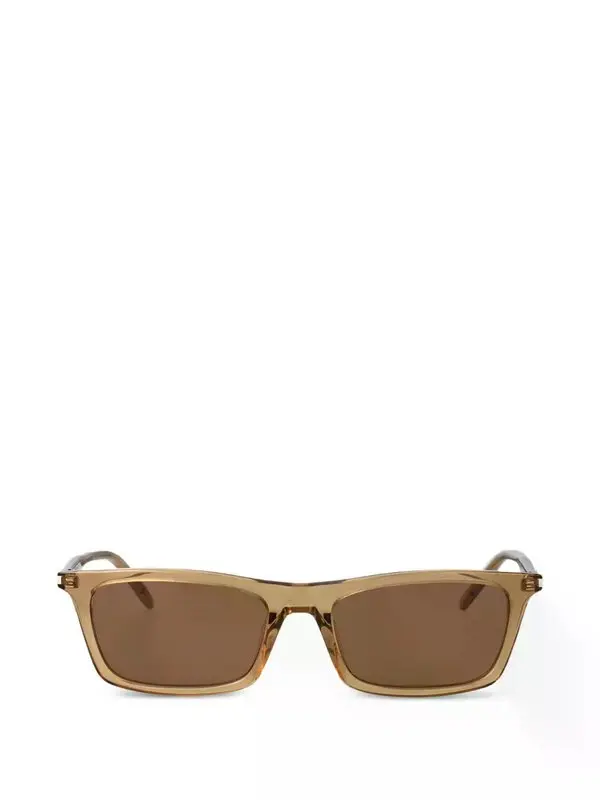 Saint Laurent Rectangle-frame Sunglasses - Neutrals