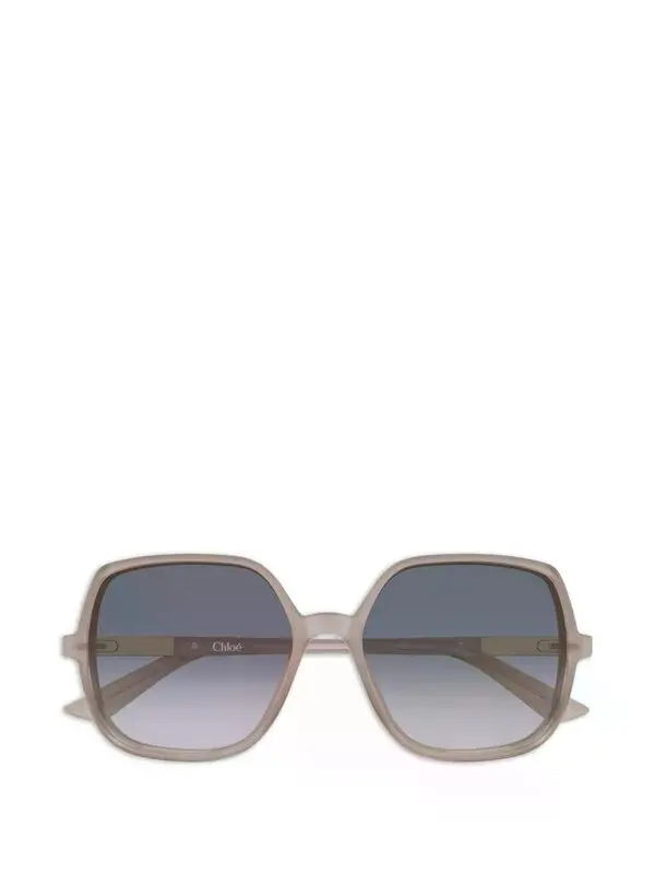 Chloé Logo-detail Sunglasses - Neutrals