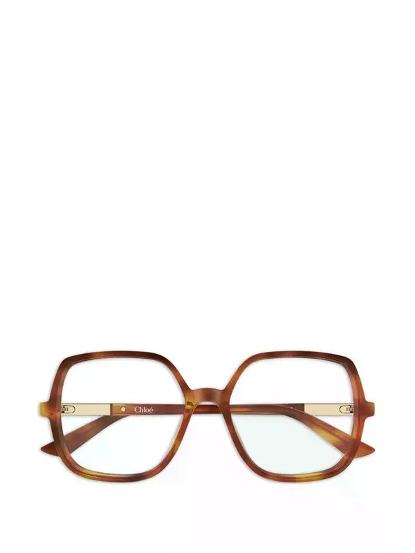 Chloé Logo-detail Glasses - Brown