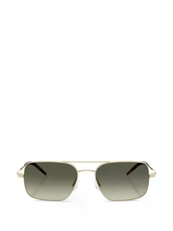Oliver Spencer Victory Ii Square-frame Sunglasses - Gold