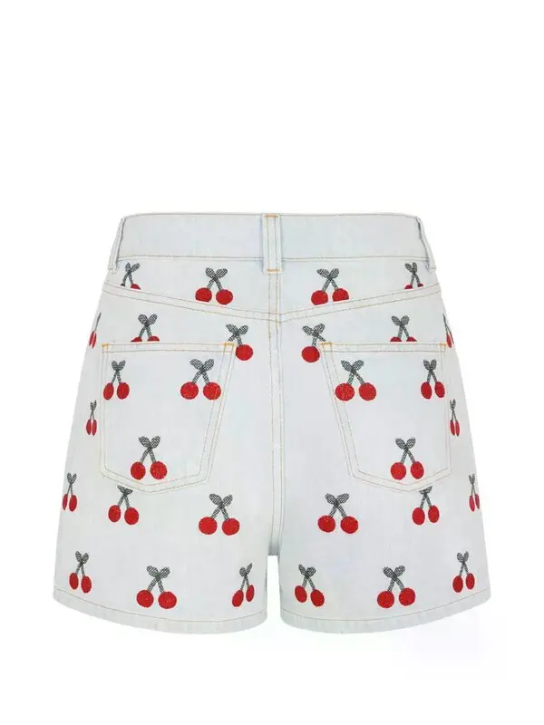 Farm Rio Cherry-print Shorts