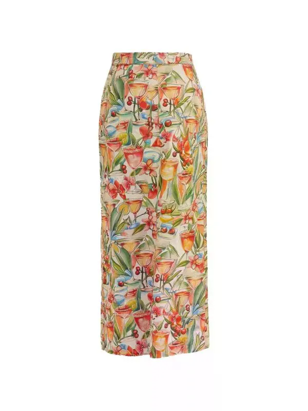 Farm Rio Tiered Floral Skirt