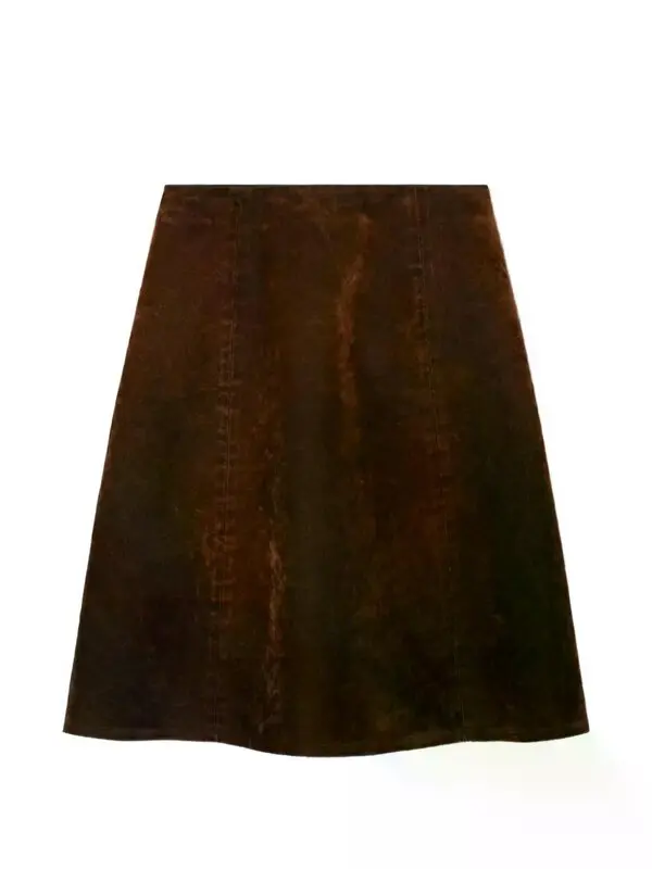 Tory Burch Denim A-line Skirt - Brown