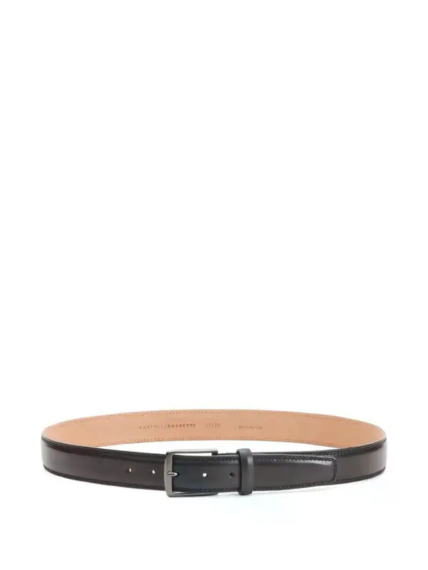 Fratelli Rossetti Stitched Leather Belt - Black