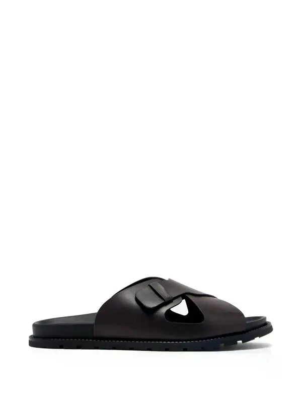 Neil Barrett Crossover-strap Sandals - Brown
