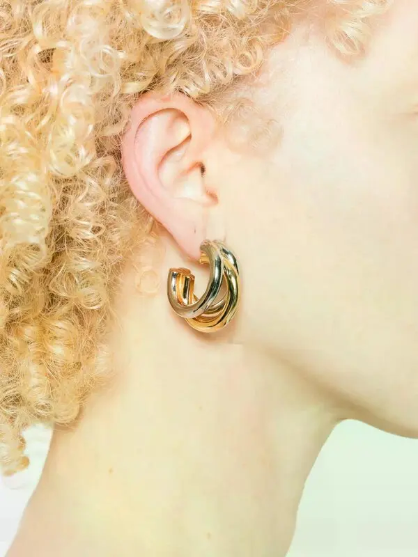 Rabanne Triple Hoop Earrings - Silver