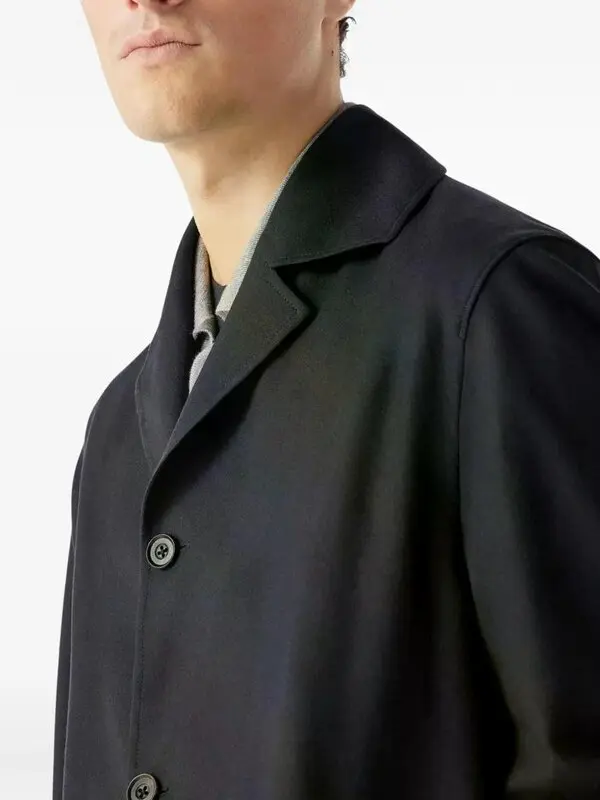 Corneliani Virgin Wool Button Overshirt - Blue