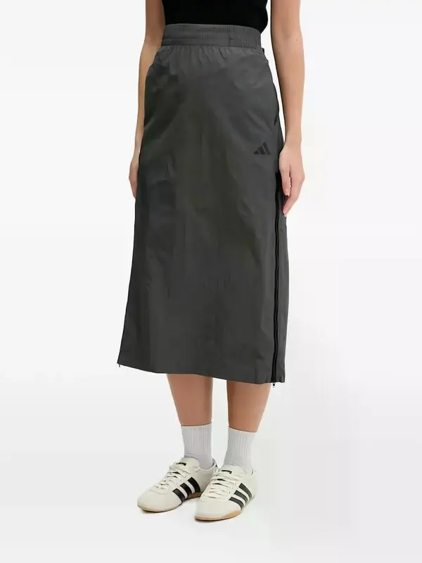Adidas Logo-embroidery Midi Skirt - Grey