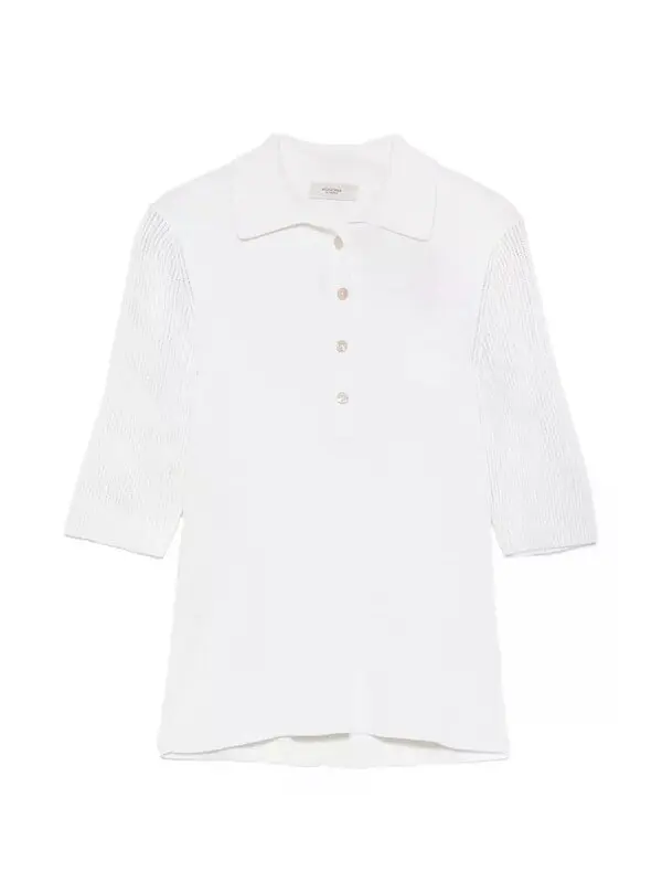 Agnona Knitted Polo Shirt - White