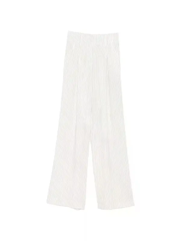 Patrizia Pepe Stripe-pattern Trousers - White