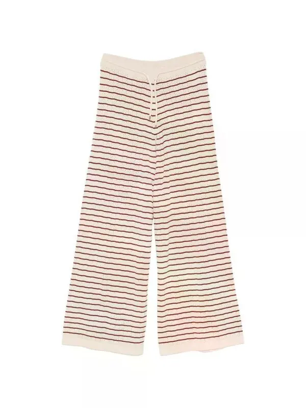 Agnona Striped Palazzo Pants - Neutrals