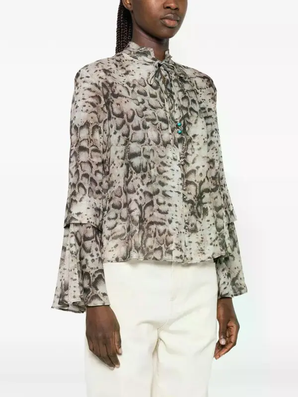 Pinko Snakeskin-print Shirt
