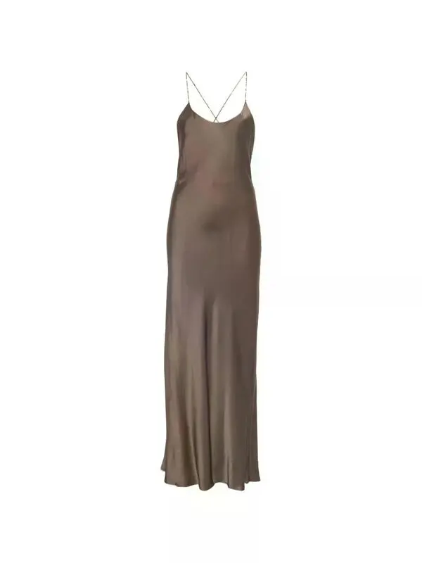 OTTOD'AME Spaghetti-strap Maxi Dress - Brown