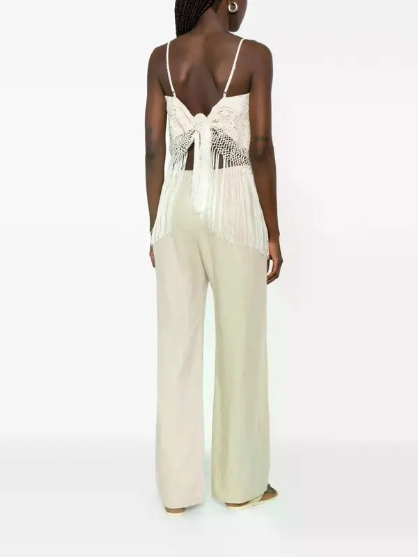 Sea Rafina Fringed Top - Neutrals
